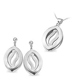 Orphelia Damen 925 Sterling Silber Set: Kettenanh&auml;nger + Ohrringe - Silber SET-5067