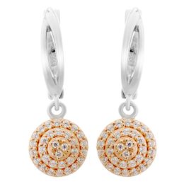 Orphelia 'Leanna' Damen-Set aus 925er Sterlingsilber: Kettenanh&auml;nger + Ohrringe - Silber/Ros&eacute; SET-7120