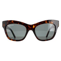 Balenciaga Cat Eye Damen Dunkel Havanna und Gold Gr&uuml;n Grau BB0132S