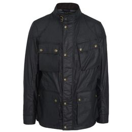 Belstaff Fieldmaster schwarze gewachste Jacke