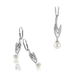 Orphelia Damen 925 Sterling Silber Set: Kettenanh&auml;nger + Ohrringe - Silber SET-5173