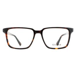 Guess Rectangle Mens Dark Havana Brille