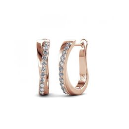 Criss Ohrringe - Rose Gold und Kristall