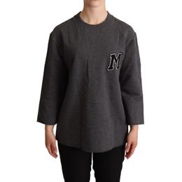 Dolce & Gabbana Dolce & Gabbana Grauer bestickter Pullover f&uuml;r Damen