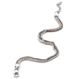 Orphelia Damen-Armband aus 925er Sterlingsilber &ndash; Silber/Ros&eacute;gold/Schwarz ZA-7203