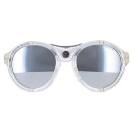 Moncler Runde Unisex Kristall Silber Grau Silber Spiegel ML0046