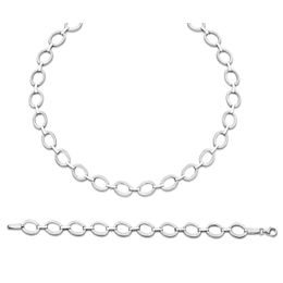 Orphelia Damen 925 Sterling Silber Set: Kette + Armband - Silber SET-029