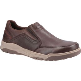 Hush Puppies Fletcher Leder Herren Kaffee Loafers