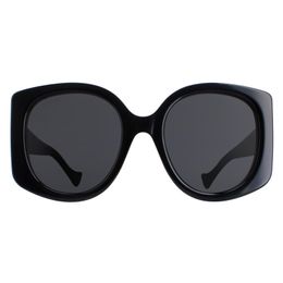 Gucci Rund Damen Schwarz Grau GG1257S