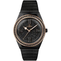 Timex Q Neuauflage Damen Schwarz Uhr TW2W10600