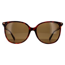 Polaroid Cat Eye Womens Dark Havana Bronze polarisierte Sonnenbrille