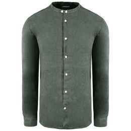 Emporio Armani Regular Fit Herren Dunkelgr&uuml;nes Hemd
