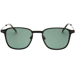 Tommy Hilfiger Mattschwarze Sonnenbrille mit grunen Glasern von Tommy Hiliger