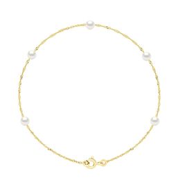 Armband &ndash; 5 echte S&uuml;&szlig;wasser-Zuchtperlen rund 4&ndash;5 mm