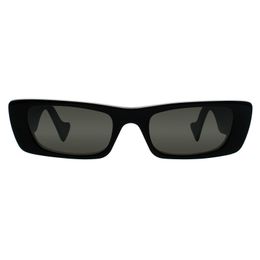 Gucci Rectangle Womens Schwarz Grau GG0516S