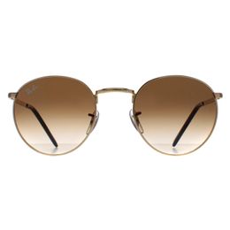Ray-Ban Rund Unisex Gold Braun Farbverlauf RB3637 Neu Rund