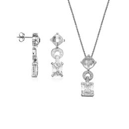 Orphelia Damen 925 Sterling Silber Set: Kettenanh&auml;nger + Ohrringe - Silber SET-5919