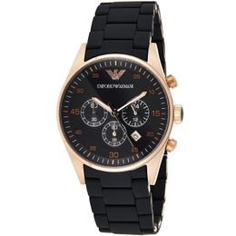 Emporio Armani Elegante Herrenuhr der Marke Armani. Die Uhr hat ein Armband, das auch kleiner gemacht werden kann, das Geh&auml;use hat einen Durchmesser von 43 mm und das Uhrwerk ist Quarz. Marke: ArmaniModellname: AR5905 (43mm)Kategorie: HerrenuhrMaterialien: EdelstahlFarbe: schwarz, bronze
