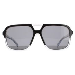 Dolce & Gabbana Dolce & Gabbana Aviator Mens Top schwarz auf Kristall dunkelgrau DG4354 Sonnenbrillen