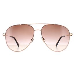 Jimmy Choo Pilotenbrille Damen Gold Kupfer Braun Farbverlauf OLLY/S