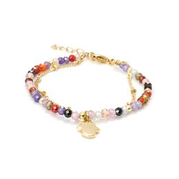 Luxenter Multicolour Kristall Armband aus 18K Gelbgold - Raxsu