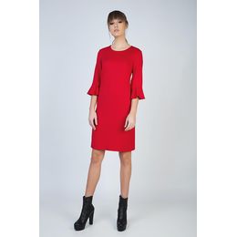 Rotes Kleid mit &Auml;rmeln aus Stretchstoff von Punto di Roma