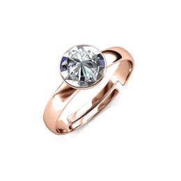 Acacia One Size Ring - Rose Gold und Kristall