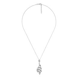 Orphelia Damen-Kette aus 925er Sterlingsilber mit Anh&auml;nger, Silber/Schwarz, ZH-4839