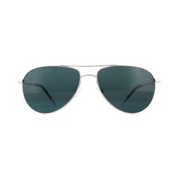 Oliver Peoples Aviator Unisex Silber Blau Polarisierte Sonnenbrille