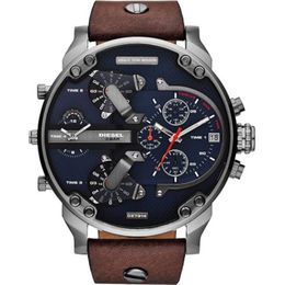 Diesel DZ7314 Mr Daddy Dual Time Chronograph Marineblaues Zifferblatt Herrenuhr