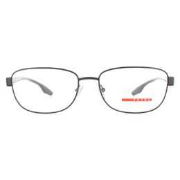Prada Sport Rechteckig Schwarz Gummi Herren Brille Rahmen