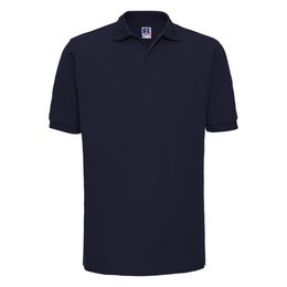 Russel Athletic Russell Herren Ripp Polo-Shirt, Kurzarm (Marineblau)
