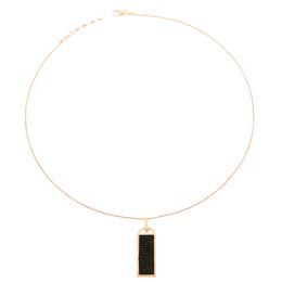 Orphelia Damen-Kette aus 925er Sterlingsilber mit Anh&auml;nger, Schwarz/Rose, ZH-6045