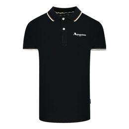 Aquascutum London Schwarzes Poloshirt mit Spitze