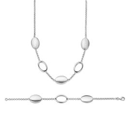 Orphelia Damen 925 Sterling Silber Set: Kette + Armband - Silber SET-017