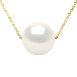 Halskette &ndash; echte S&uuml;&szlig;wasser-Zuchtperle, rund, 9&ndash;10 mm