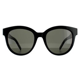 SAINT LAURENT Runde Frauen Schwarz Grau Sonnenbrille