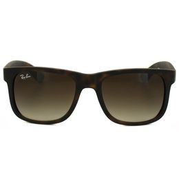 Ray-Ban Sonnenbrille Justin 4165 710/13 Gummi leicht Havanna braun Gradient 51mm