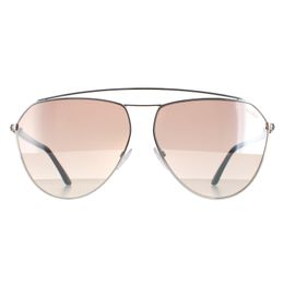 Tom Ford Aviator Damen Silber Havanna Braun Silber Gradient Spiegel Binx FT0681