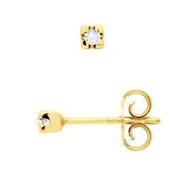 DIADEMA - Ohrringe mit Diamanten - Gelbgold