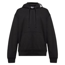 Diesel Schwarzer Kapuzenpullover mit grossem Logo auf der Ruckseite