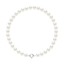 DIADEMA - Armband - Echte S&uuml;&szlig;wasserperlen - Wei&szlig; - Wei&szlig;gold