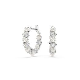 Swarovski 'Matrix Pearl' Damen-Ohrh&auml;nger aus Basismetall - Silber 5709256