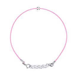 DIADEMA - Armband - Rosa Nylon - Echter Diamant