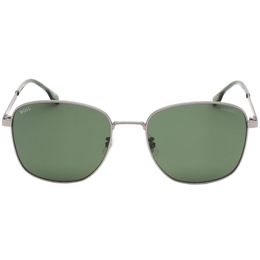 HUGO BOSS Sonnenbrille mit grunen polarisierten Glasern und mattiertem Ruthenium