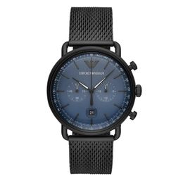 Emporio Armani Elegante Herrenuhr der Marke Armani. Die Uhr hat ein Armband, das auch kleiner gemacht werden kann, das Geh&auml;use hat einen Durchmesser von 43 mm und das Uhrwerk ist Quarz. Marke: ArmaniModellname: AR11201 (43mm)Kategorie: HerrenuhrMaterialien: EdelstahlFarbe: schwarz