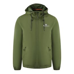 Aquascutum London Logo Armee Gr&uuml;n Active Windbreaker Jacke