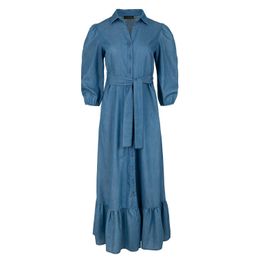 Denim Style Kleid mit R&uuml;sche