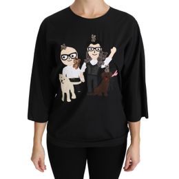 Dolce & Gabbana Dolce & Gabbana Schwarz #dgfamily Top T-Shirt Seidenbluse