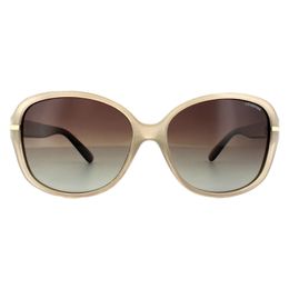 Polaroid Butterfly Womens Beige Havanna Braun Gradient Polarisierte Sonnenbrille